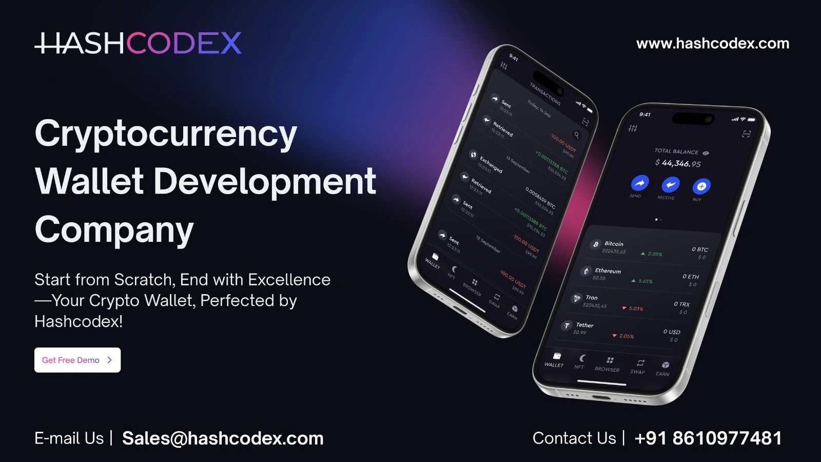 Cryptocurrency Wallet Development Company - Hashcodex